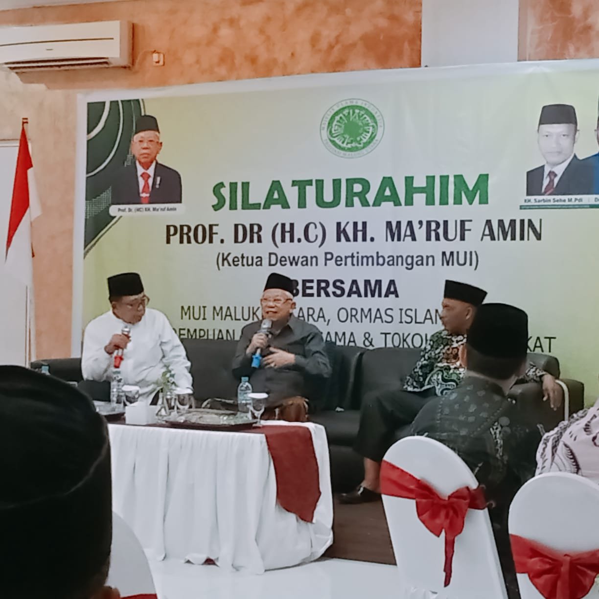 Silahturahim Prof. Dr. (H.C) KH. Ma'ruf Amin dengan MUI Maluku Utara ...